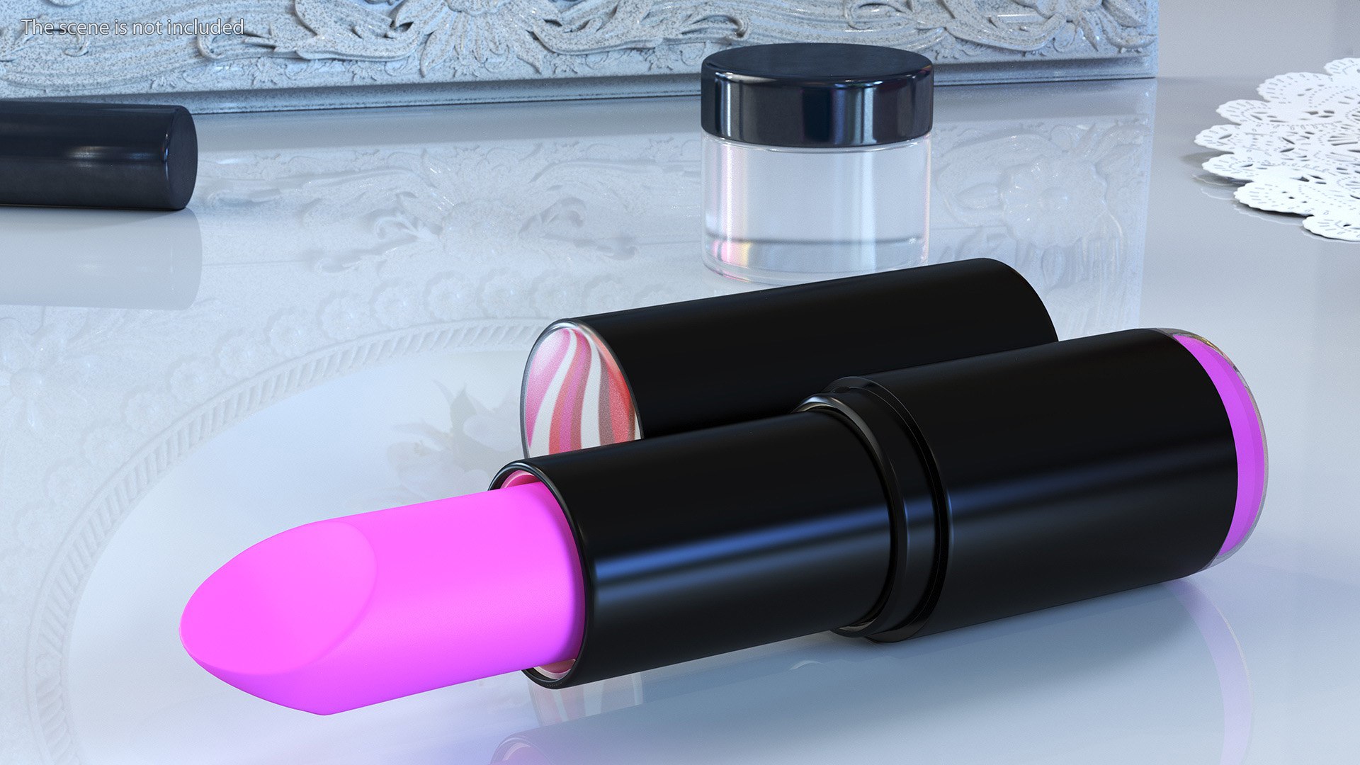 3D Round Crimson Lipstick - TurboSquid 2146107