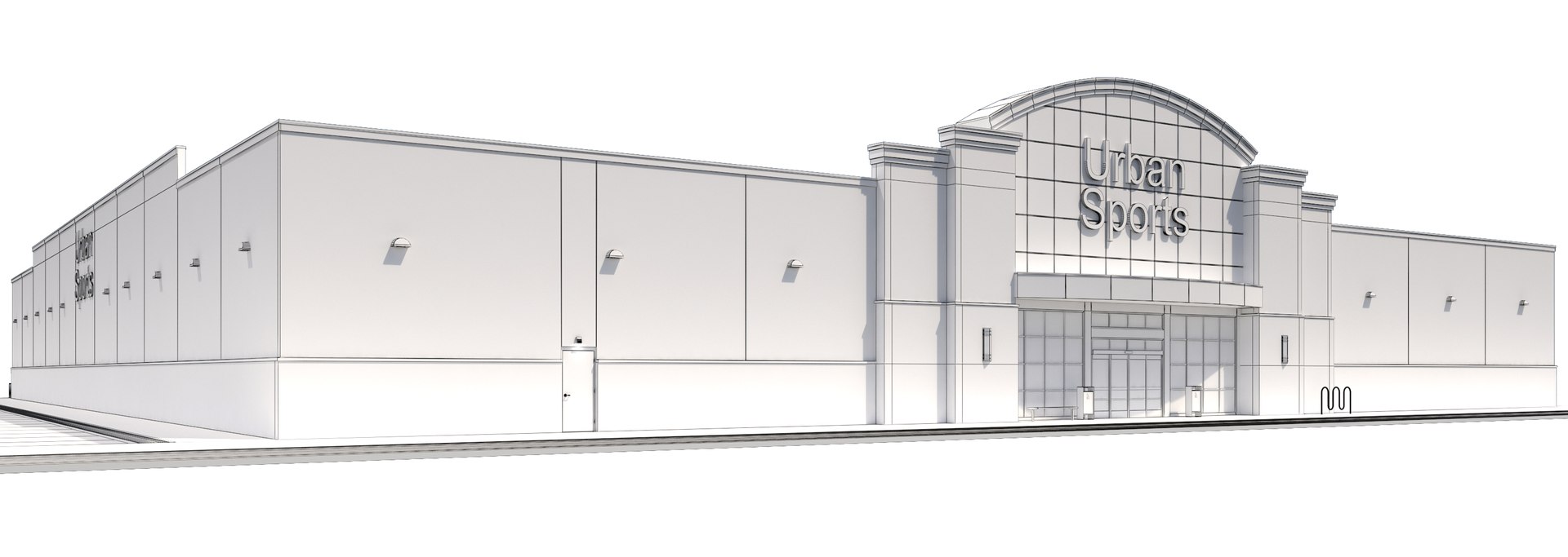 3D Exterior Retail Store Model - TurboSquid 1341946