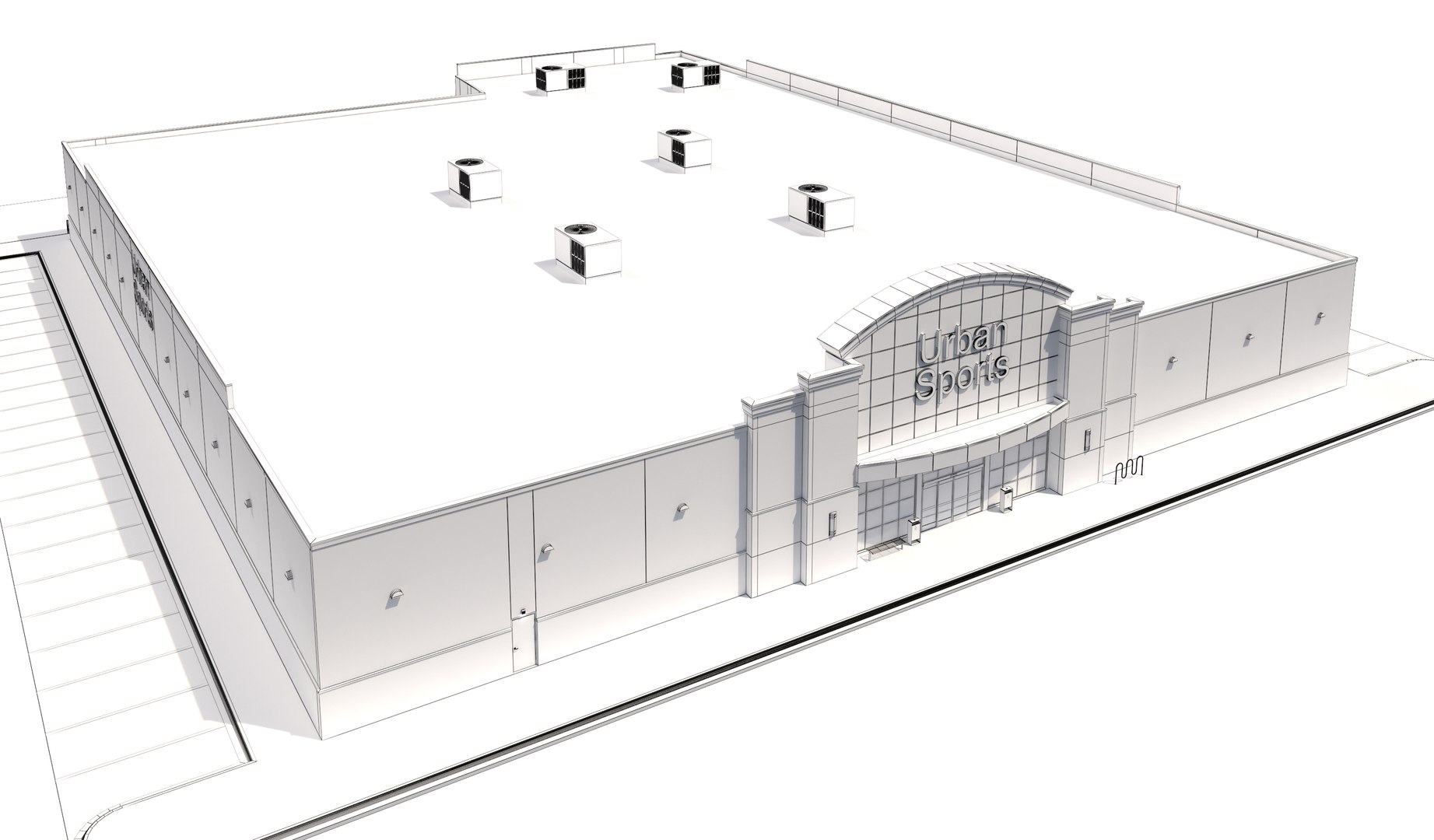 3D Exterior Retail Store Model - TurboSquid 1341946