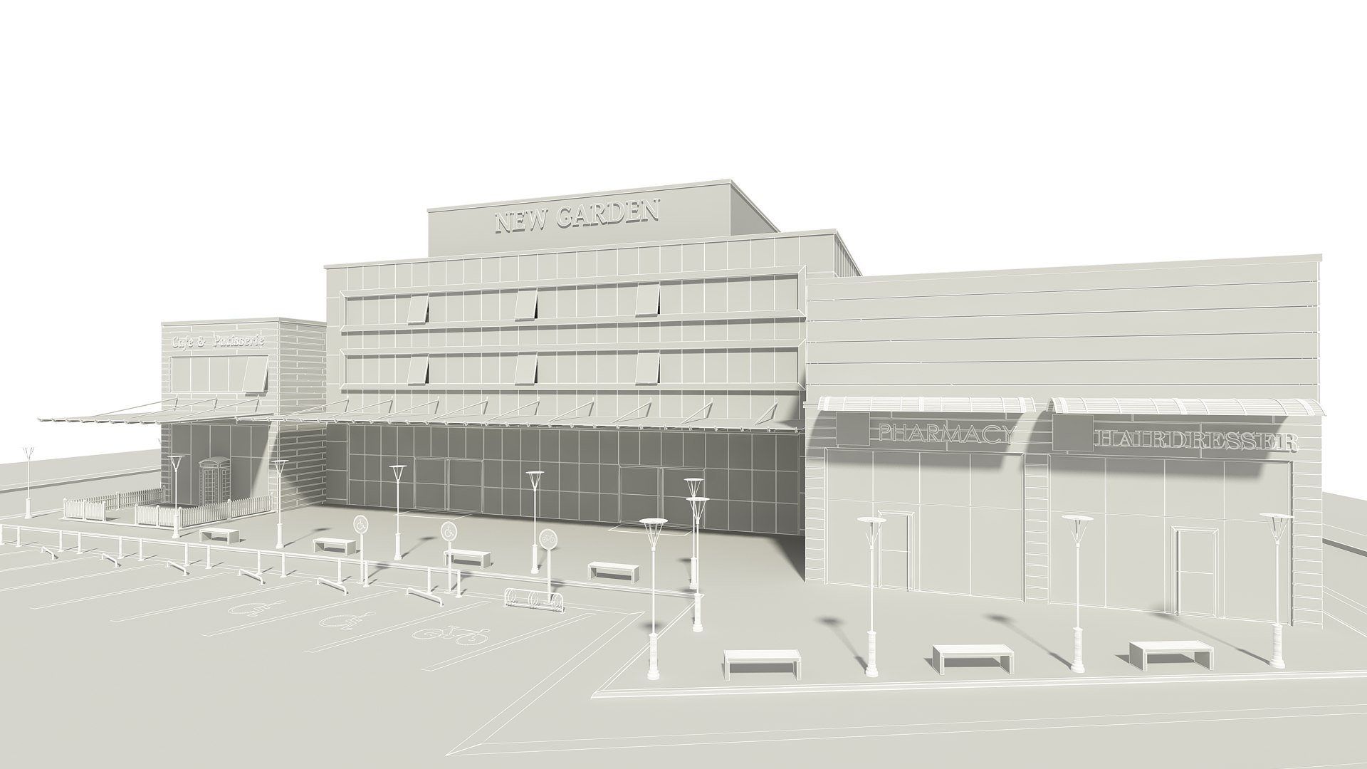 The Mall Building 3D Model - TurboSquid 1971489