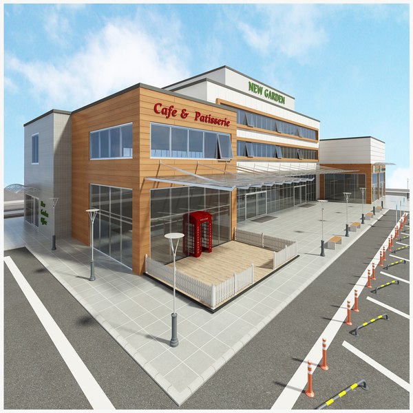 3D Strip-Mall Models | TurboSquid