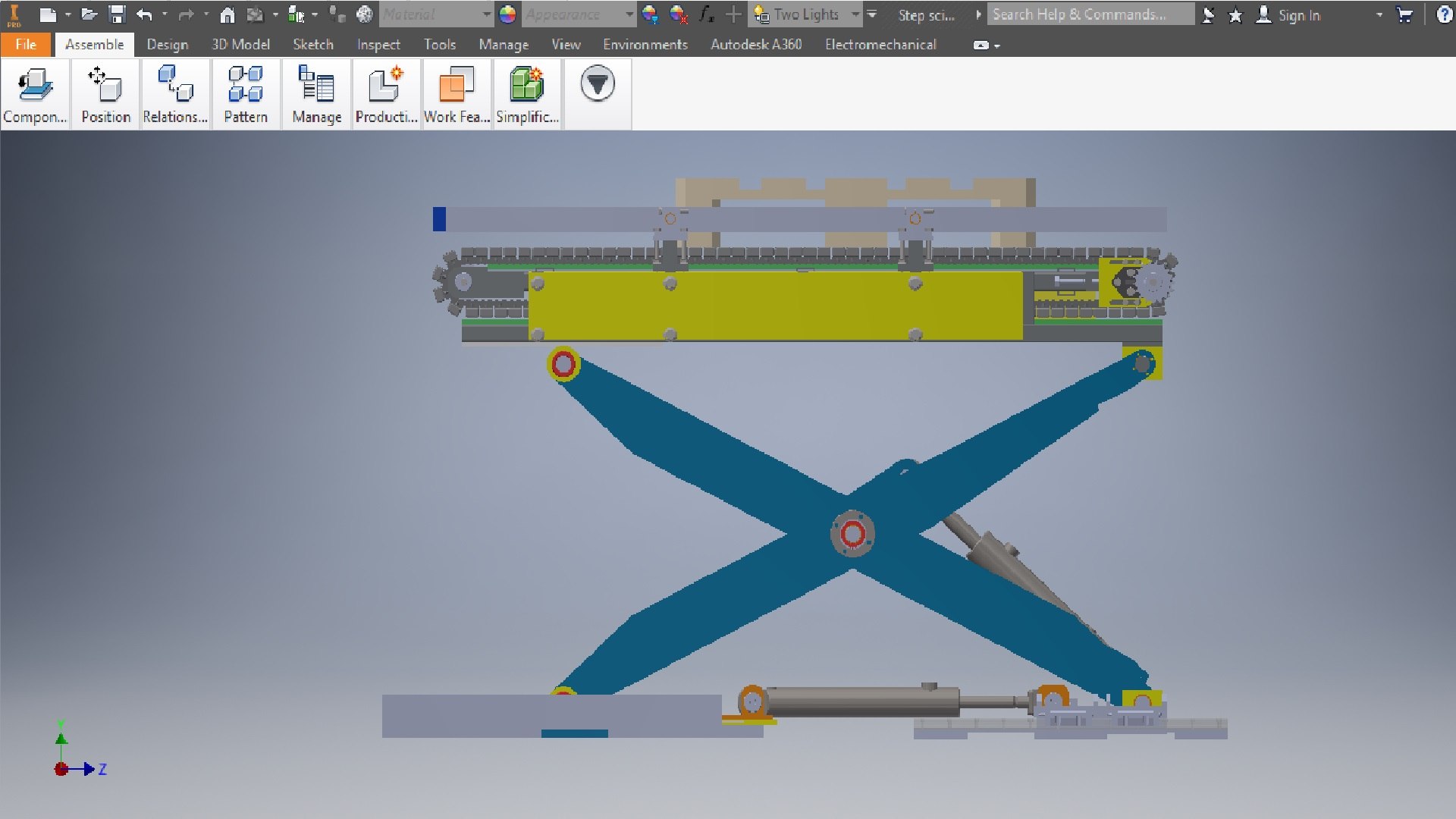 Two Step Scissor Lift Model - TurboSquid 2051100