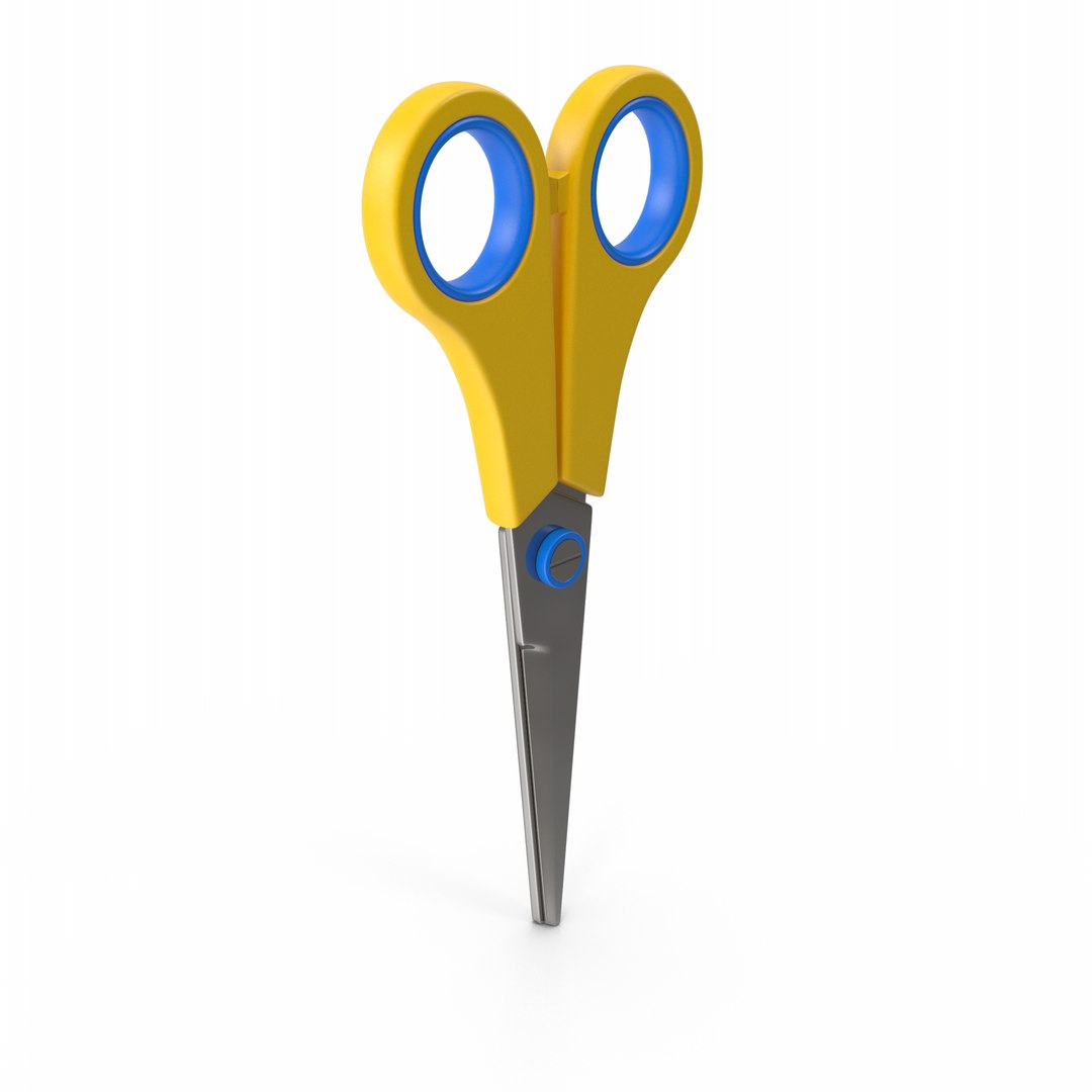 3D Model Scissors Yellow - TurboSquid 2314921