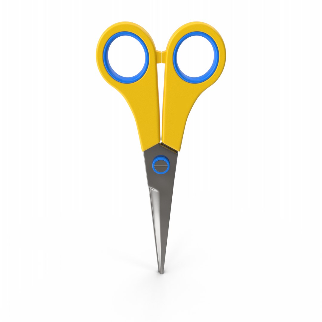 3D Model Scissors Yellow - TurboSquid 2314921