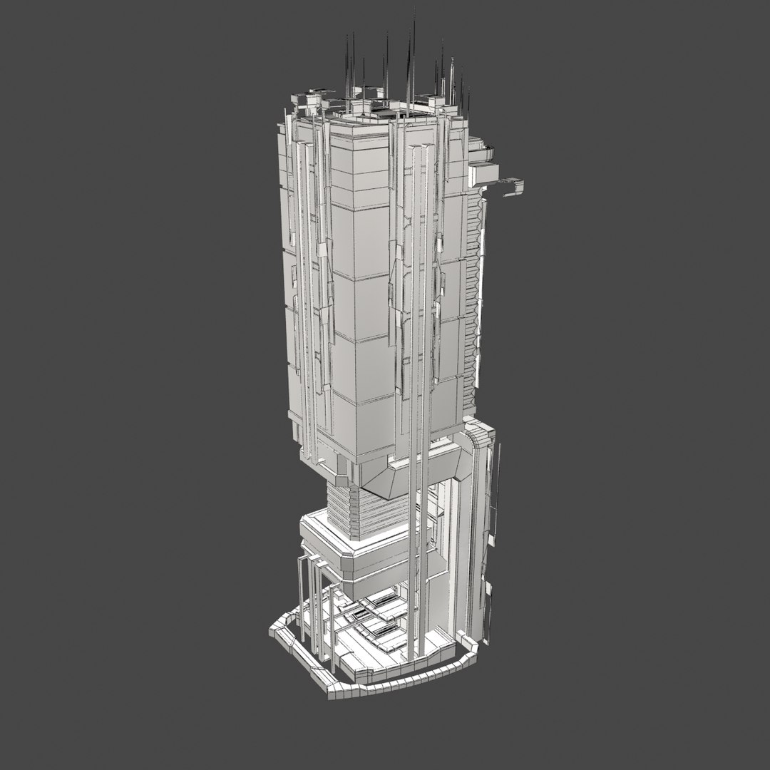 - sci fi building 3d max