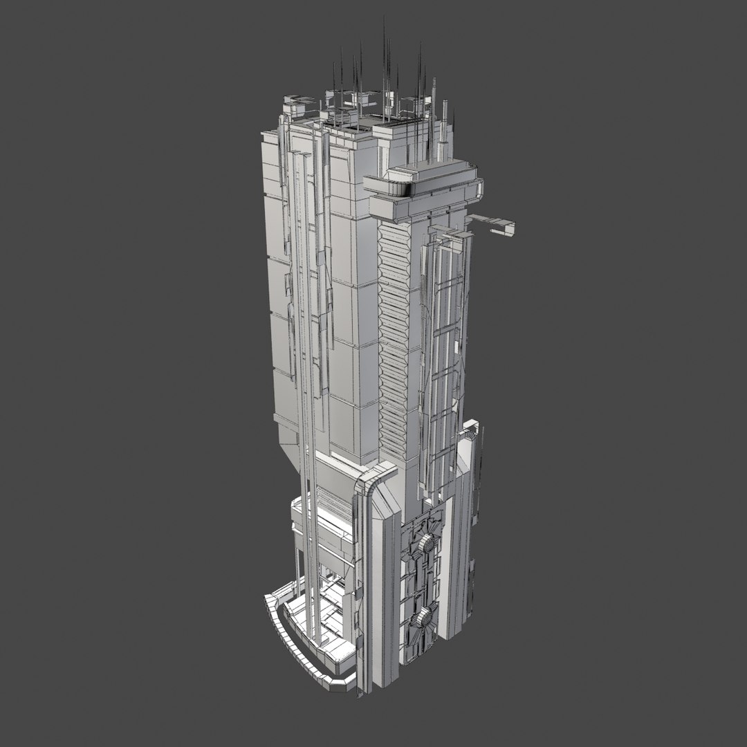- sci fi building 3d max