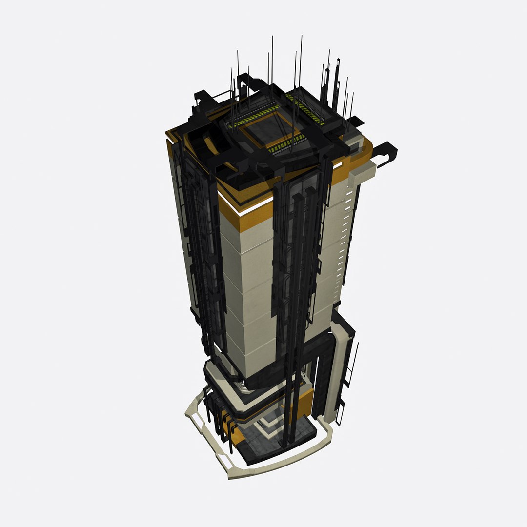 - sci fi building 3d max