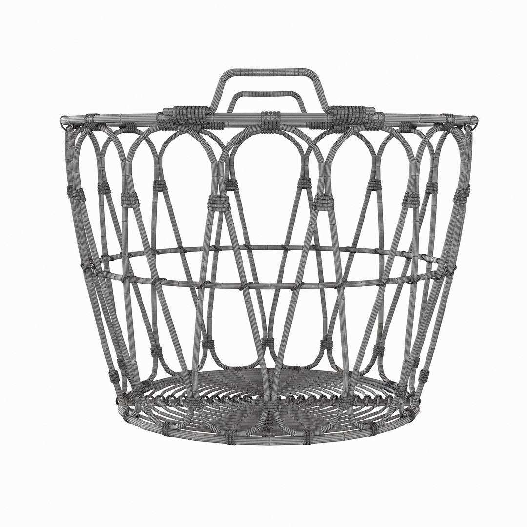 3D snidad basket rattan - TurboSquid 1346712