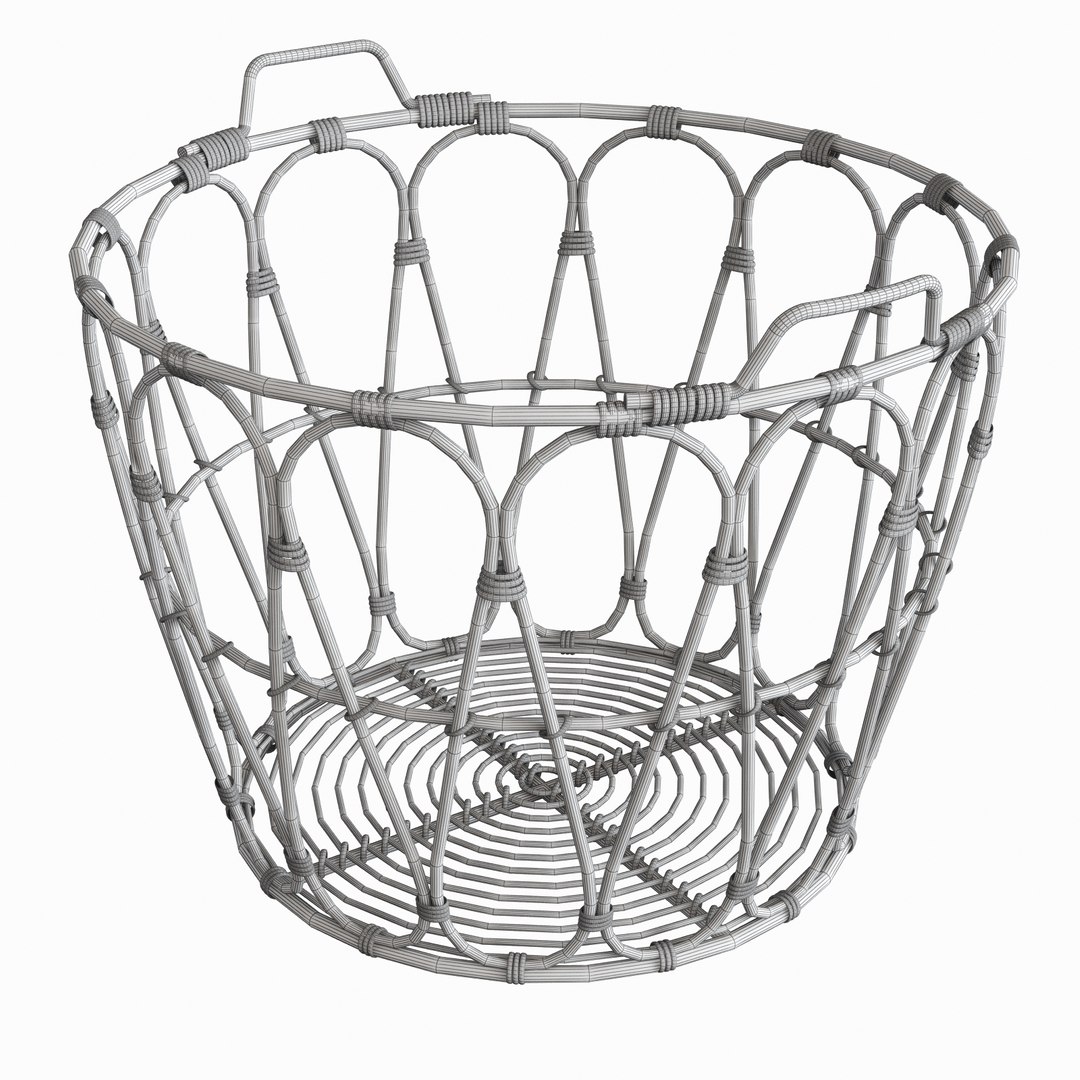 3D snidad basket rattan - TurboSquid 1346712