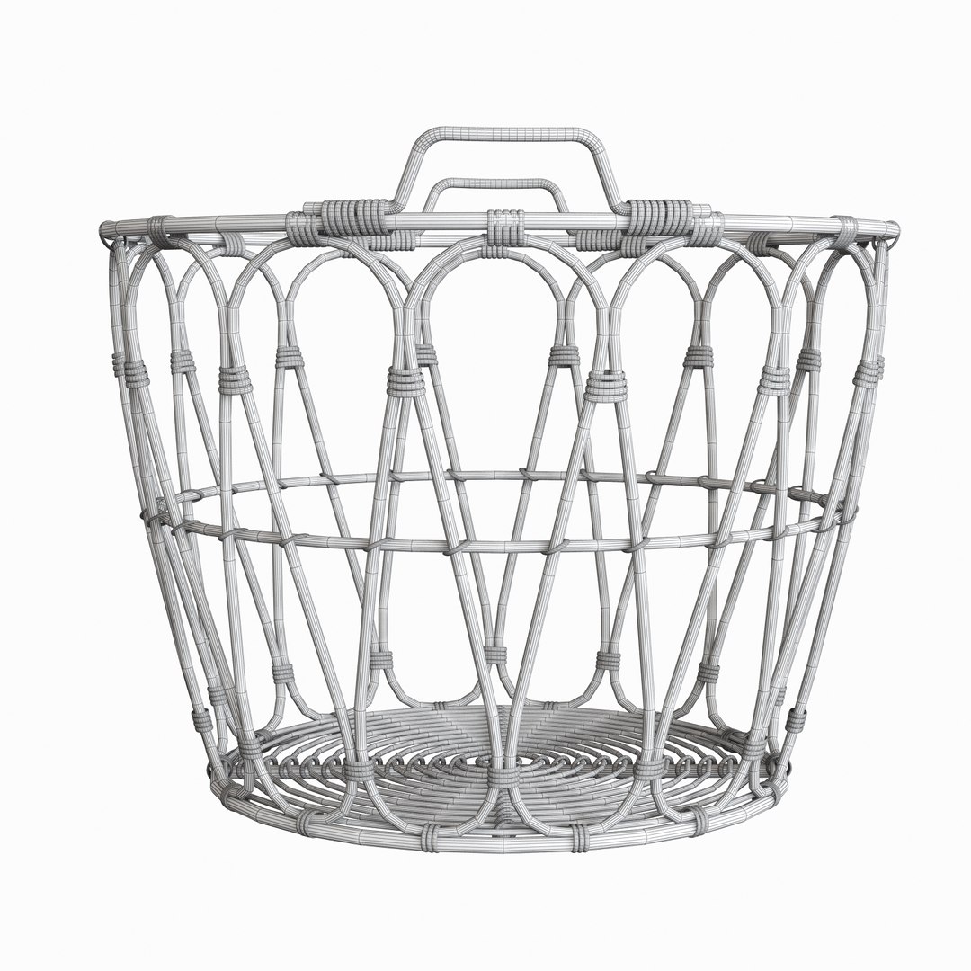 3D snidad basket rattan - TurboSquid 1346712