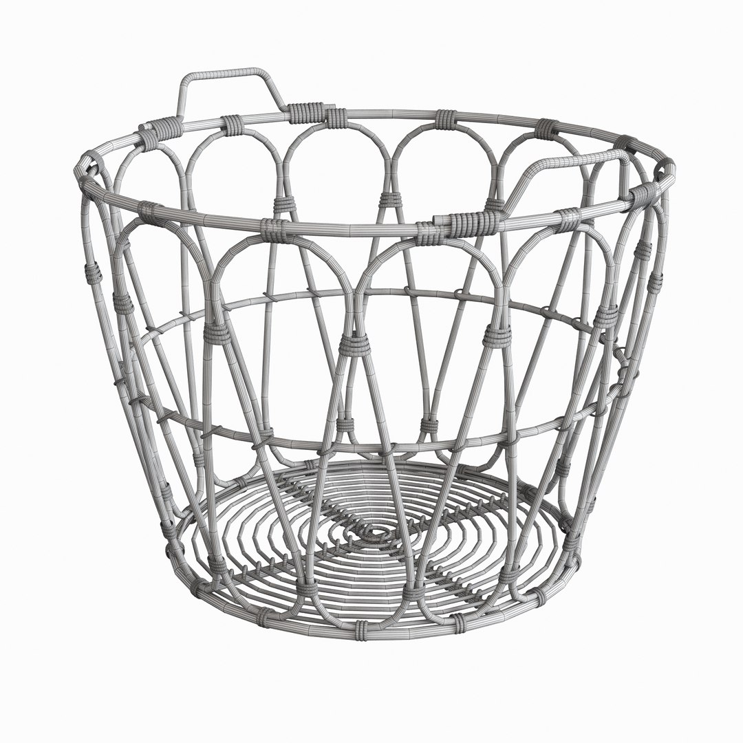 3D snidad basket rattan - TurboSquid 1346712