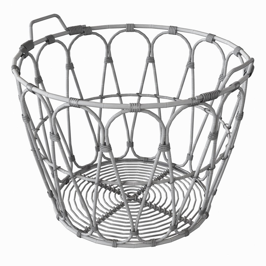 3D snidad basket rattan - TurboSquid 1346712