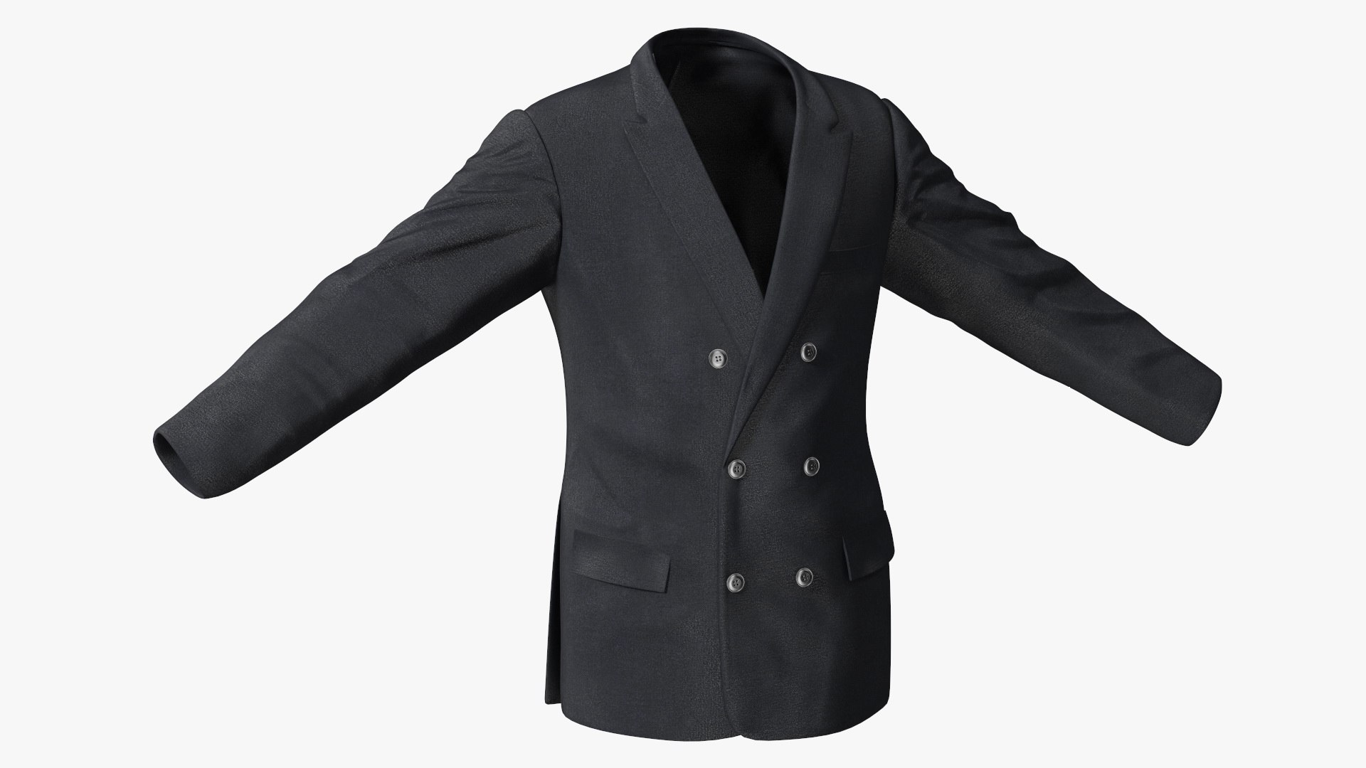 3D Double Breasted Six Button Suit - TurboSquid 2132339