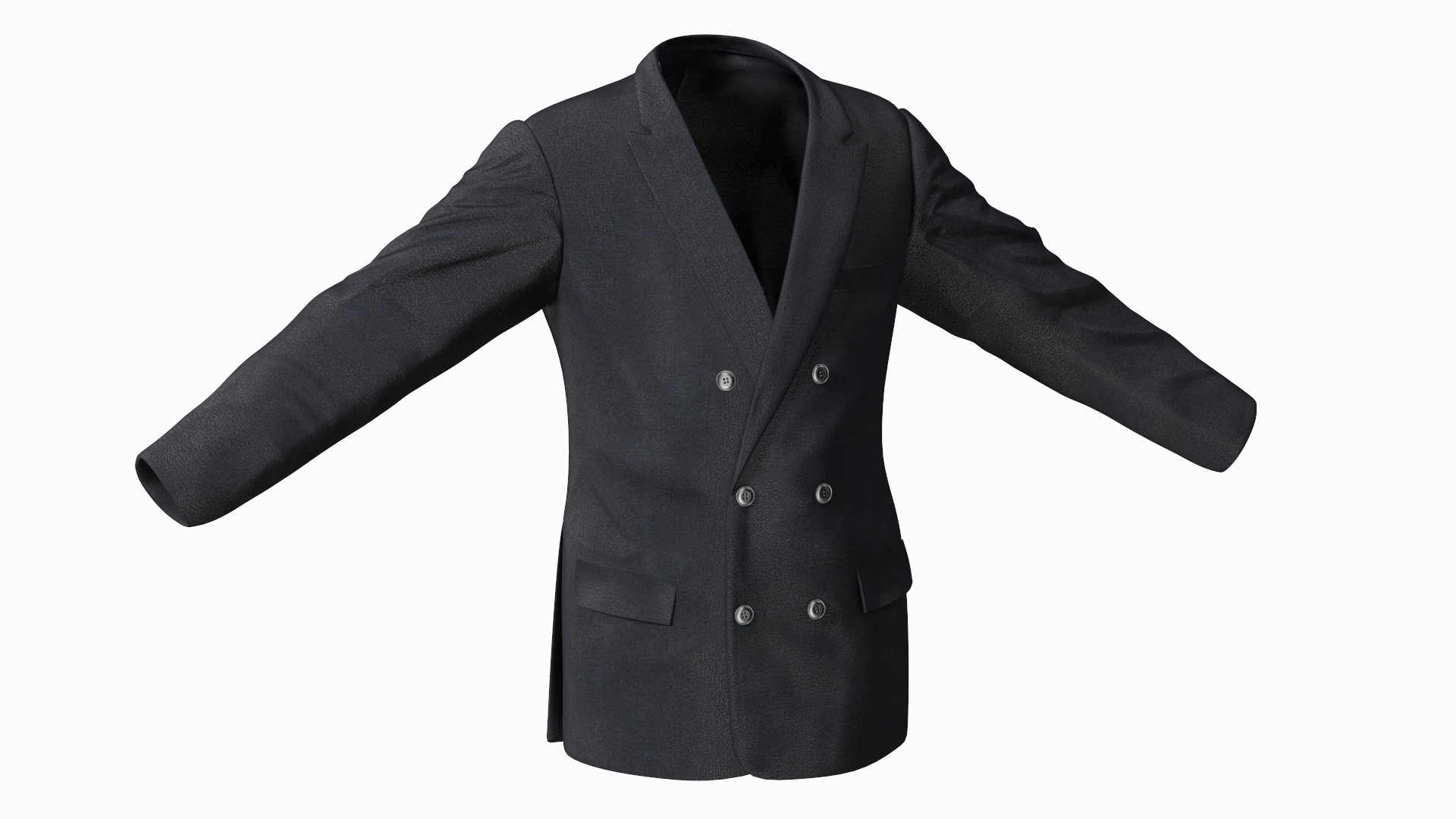 3D Double Breasted Six Button Suit - TurboSquid 2132339