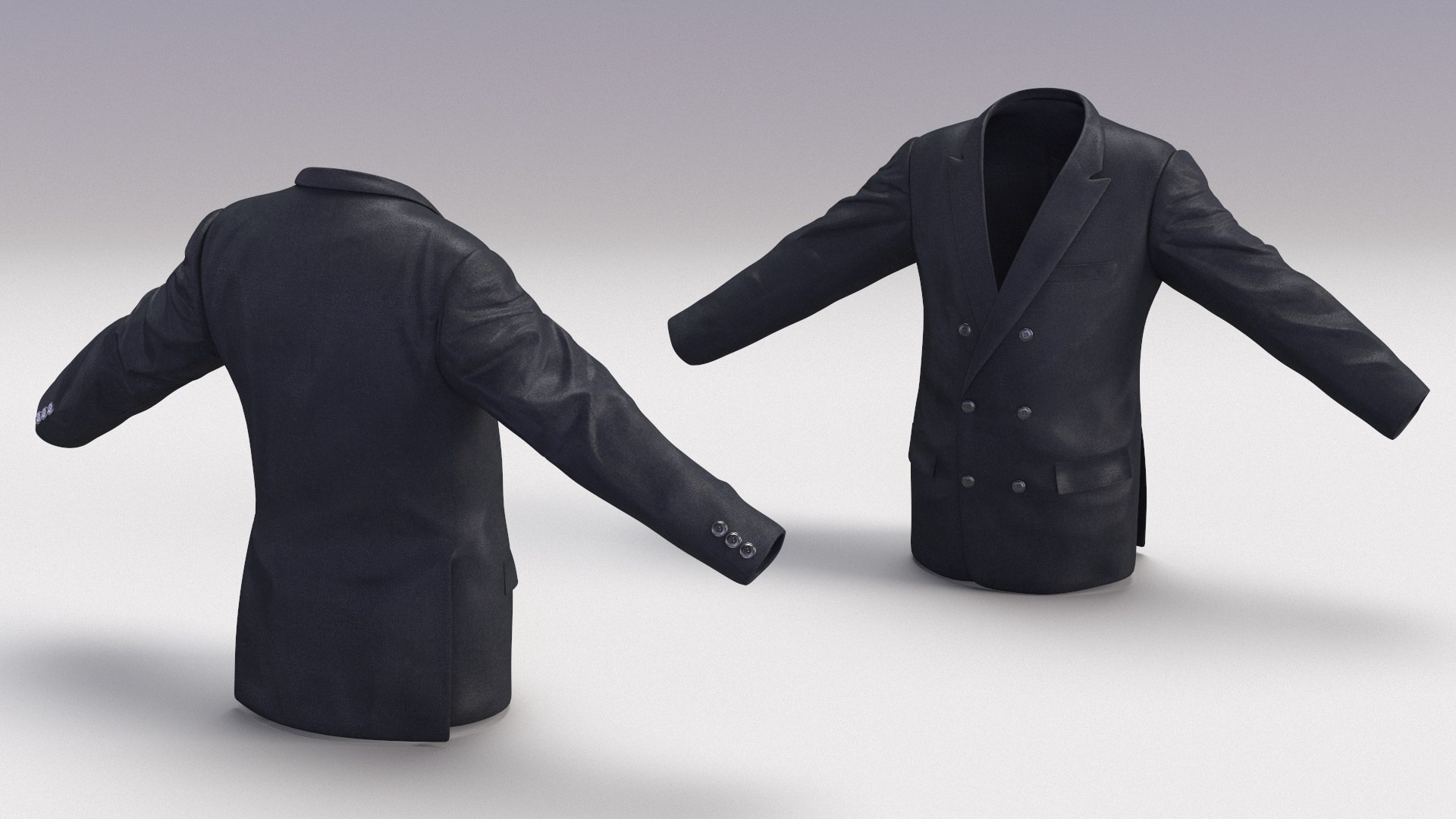 3D Double Breasted Six Button Suit - TurboSquid 2132339