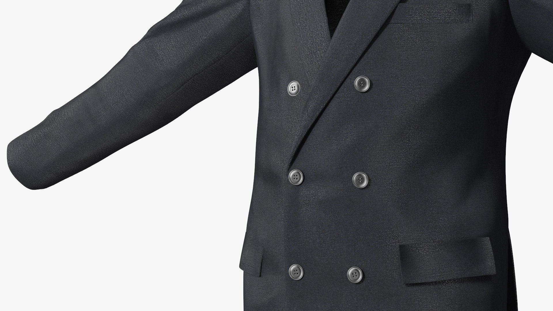 3D Double Breasted Six Button Suit - TurboSquid 2132339