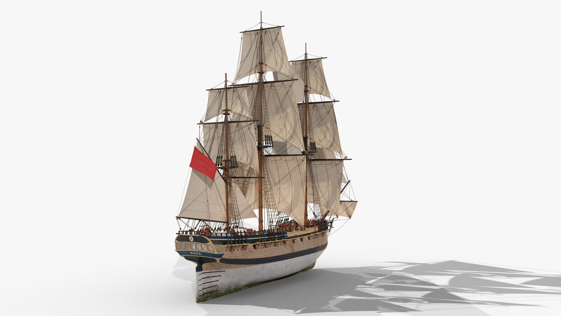 HMS Rose 3D Model - TurboSquid 2097054
