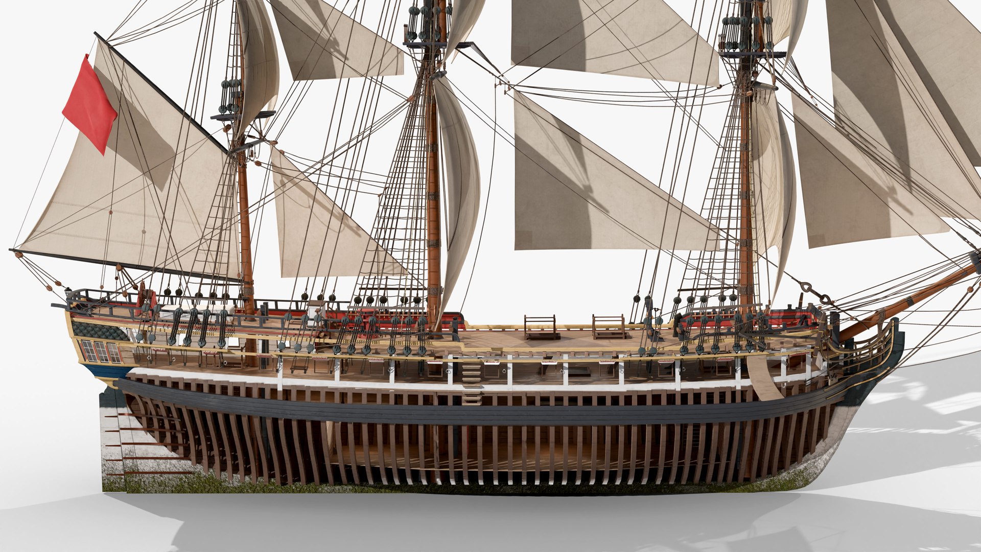 HMS Rose 3D model - TurboSquid 2097054