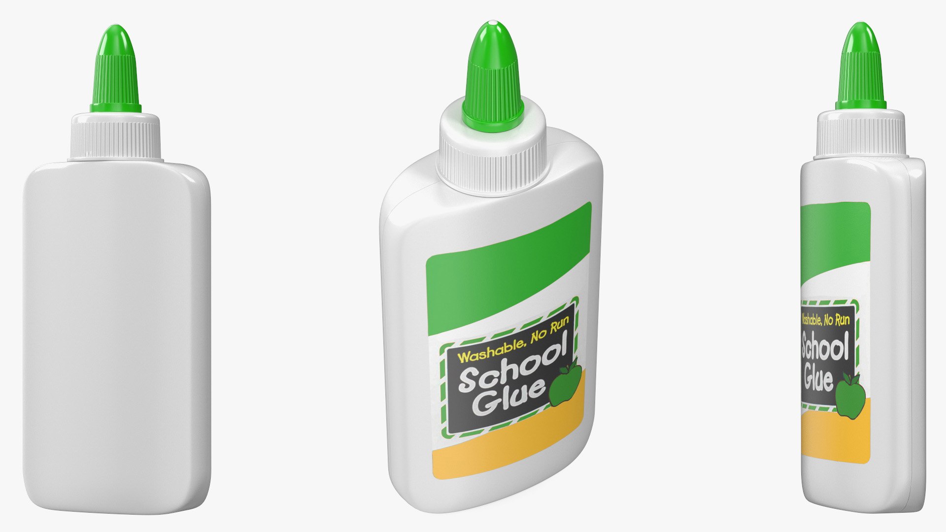 Liquid School Glue Bottle 100g 3D - TurboSquid 2152266