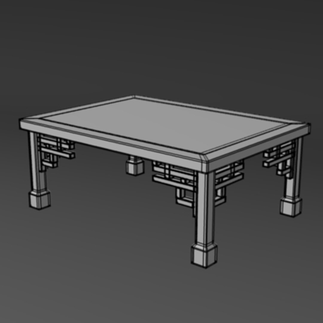 3d Model Japanese Table