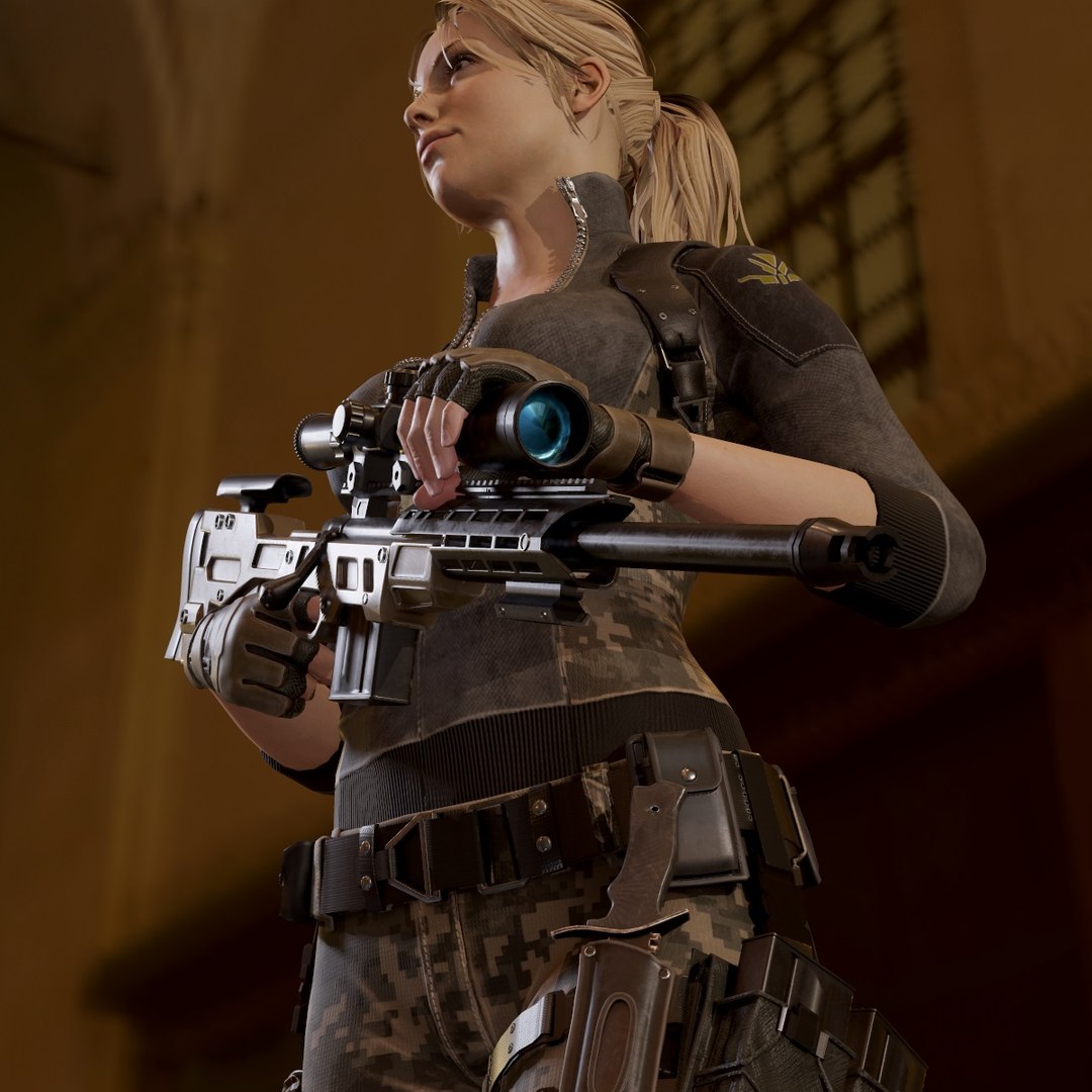 3d Max Female Sniper