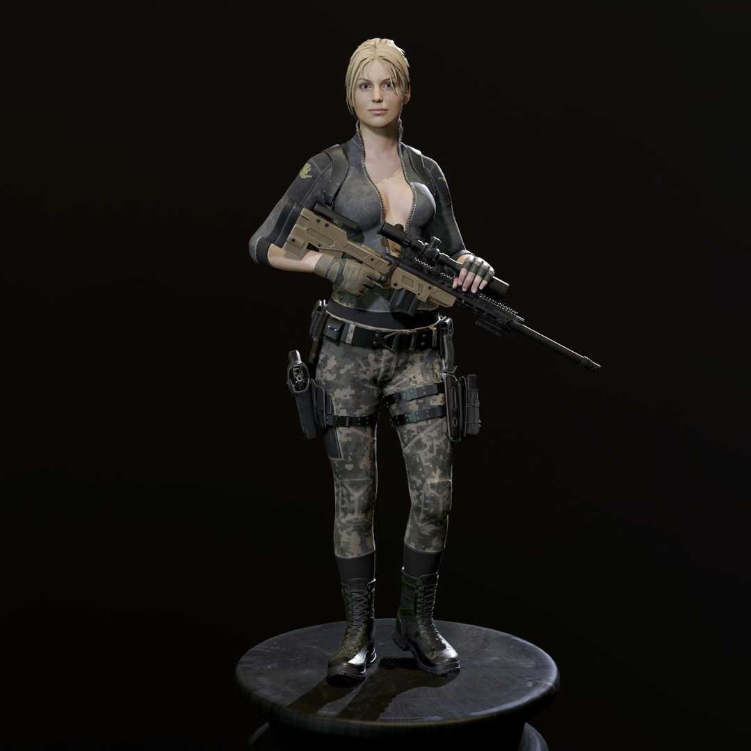 3d Max Female Sniper