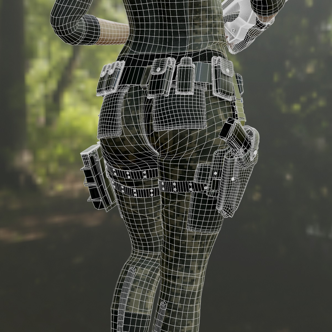 3d max female sniper