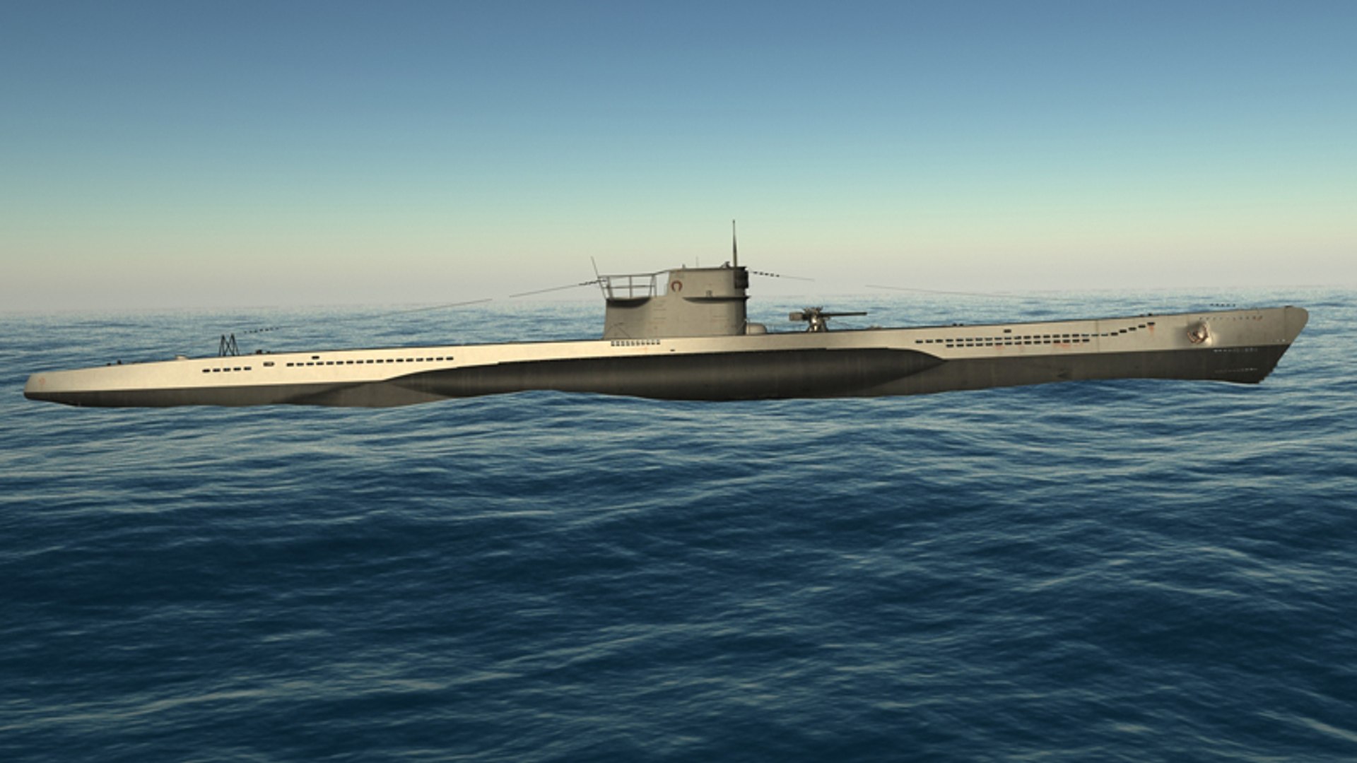 3d Max German Submarine U-201