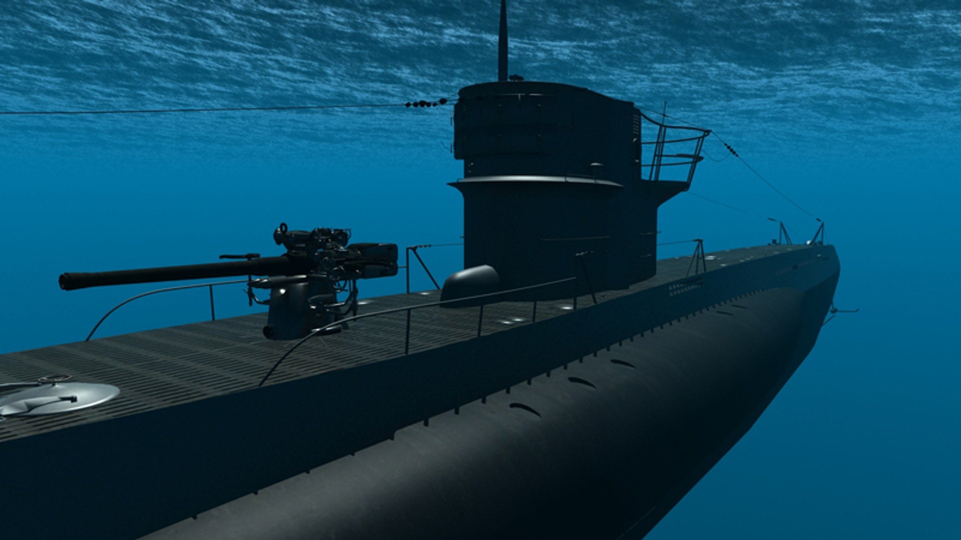3d Max German Submarine U-201