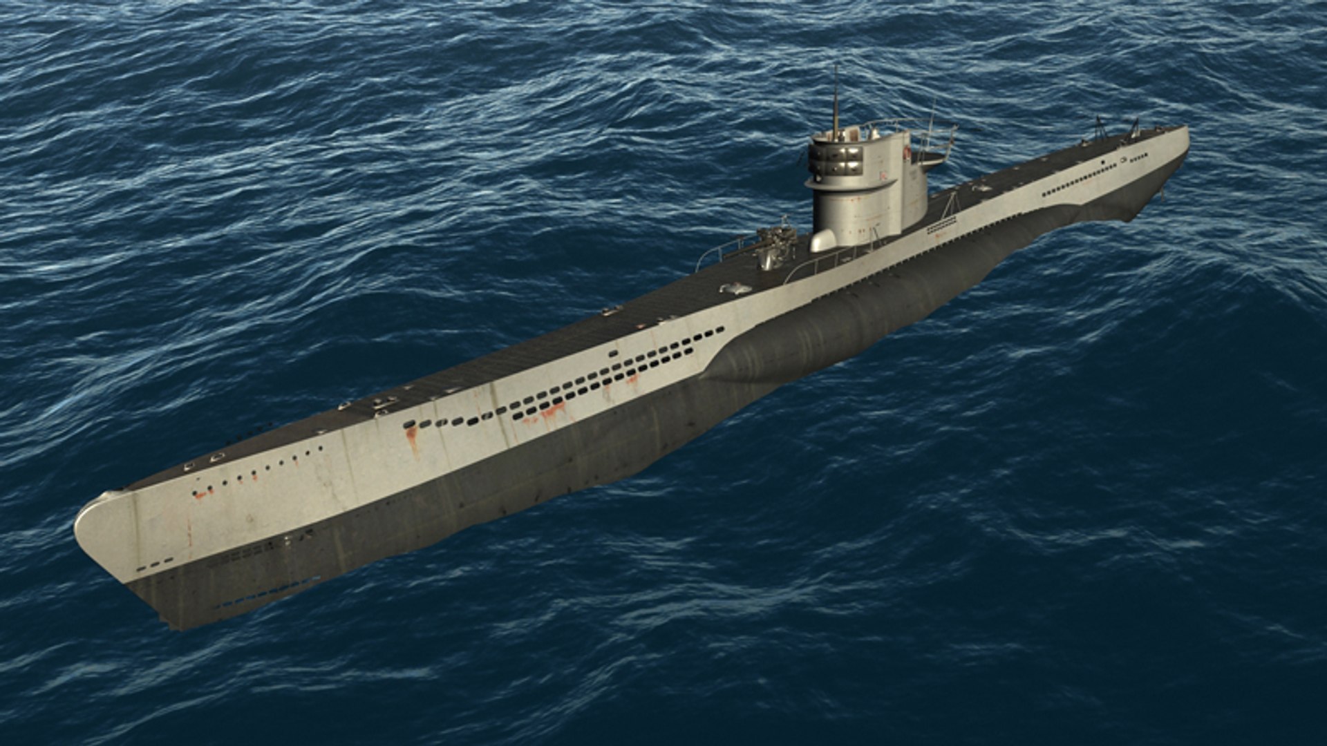 3d Max German Submarine U-201