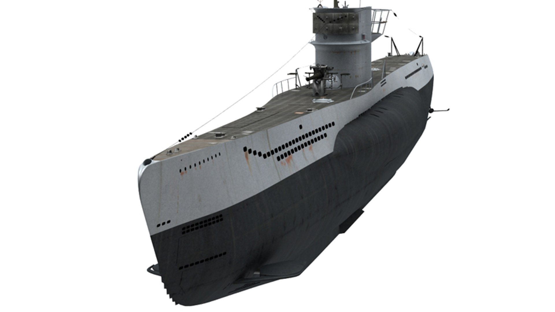3d Max German Submarine U-201