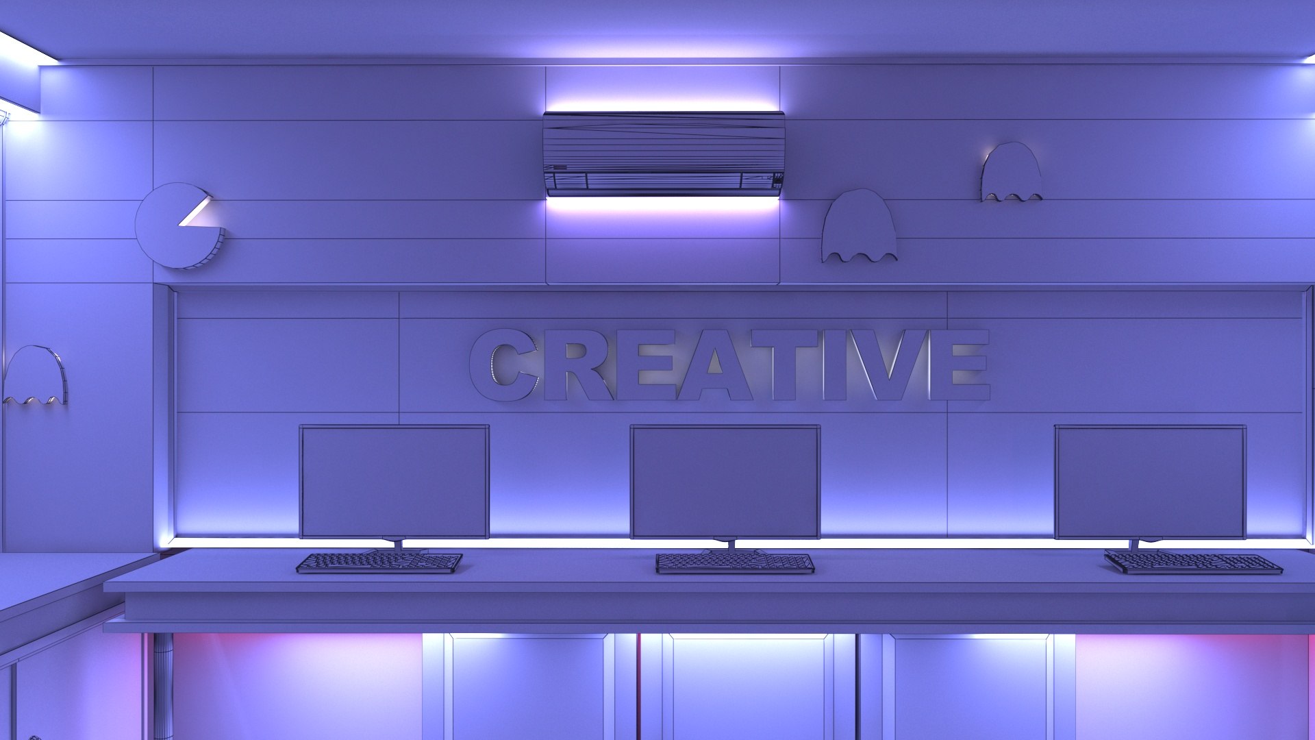 3D Model Gaming Room - TurboSquid 2148405