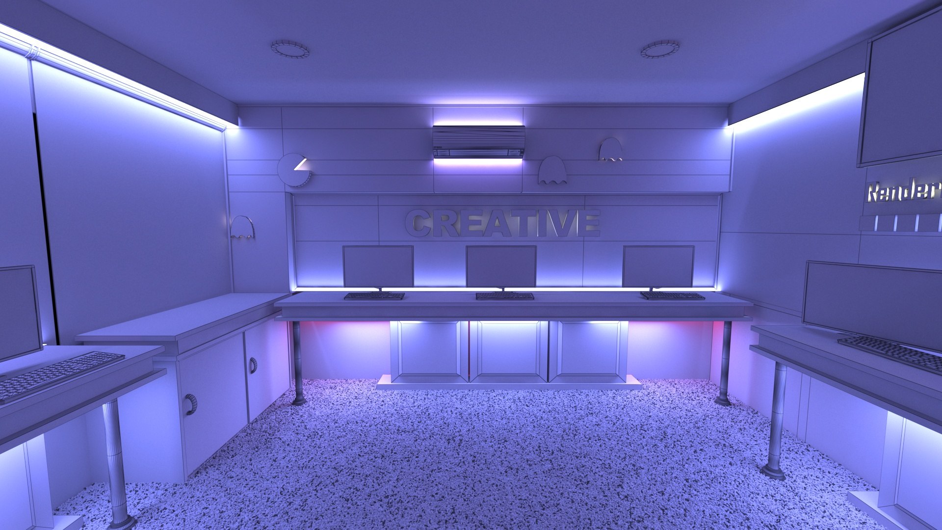 3D Model Gaming Room - TurboSquid 2148405