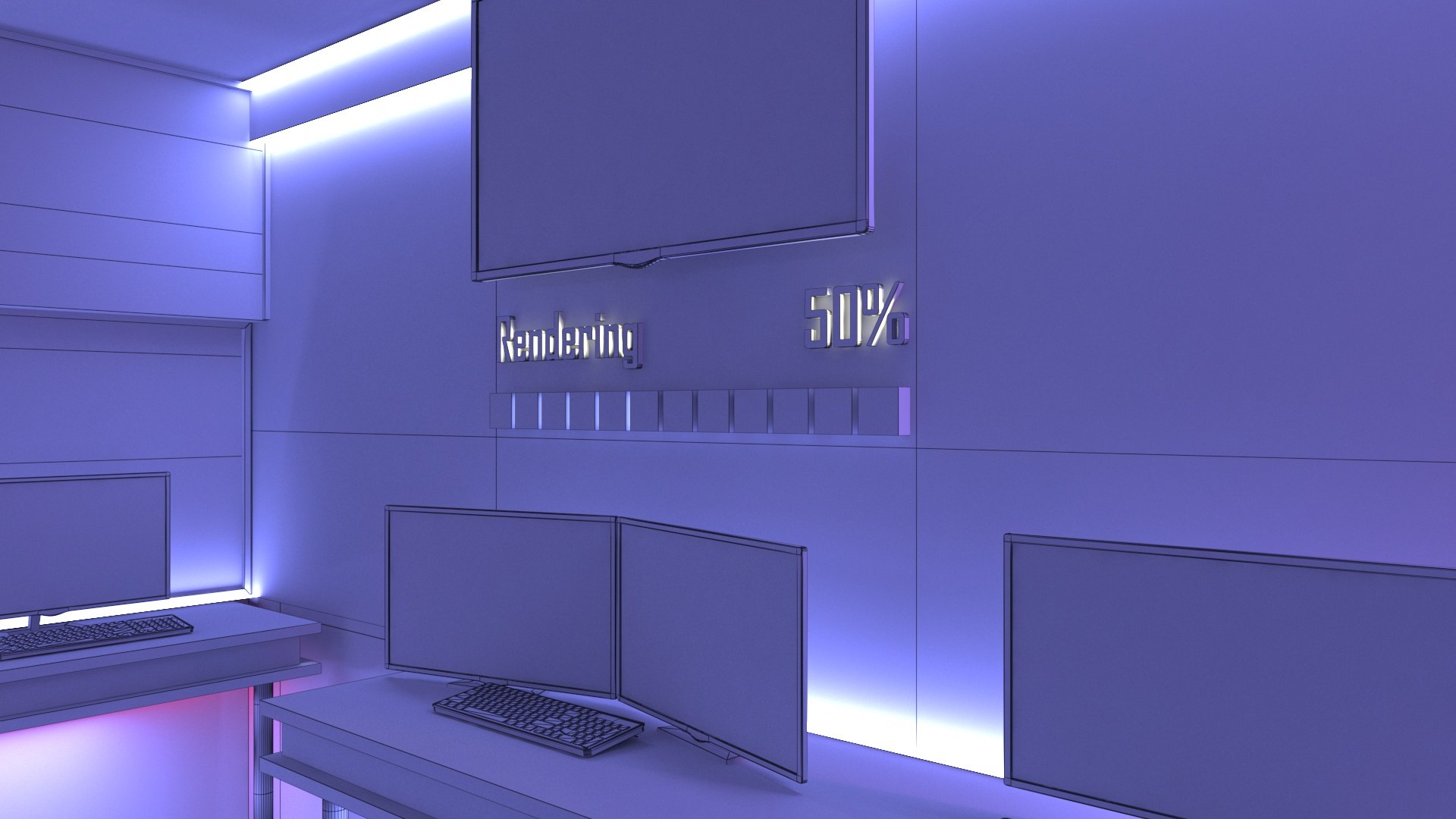 3D Model Gaming Room - TurboSquid 2148405