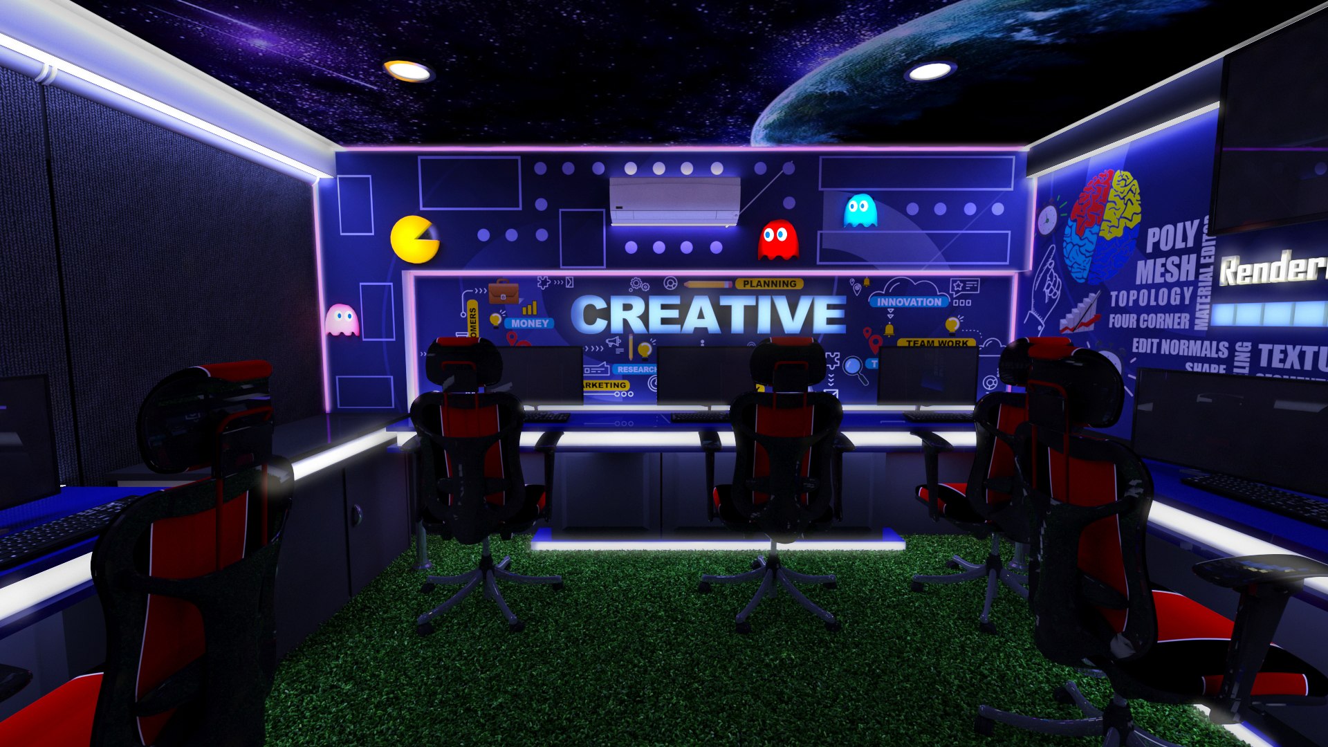 3D Model Gaming Room - TurboSquid 2148405