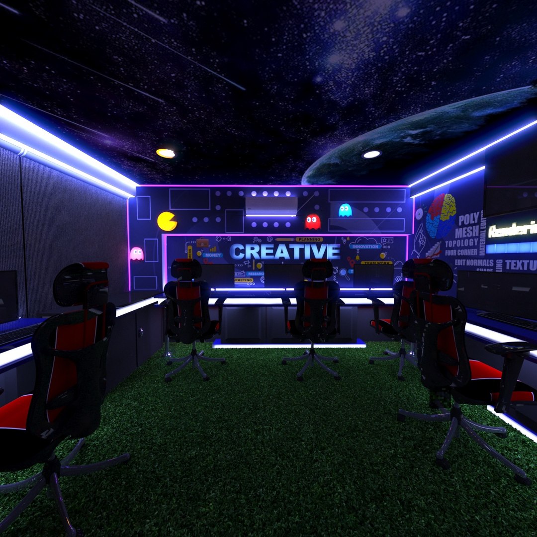 3D Model Gaming Room - TurboSquid 2148405