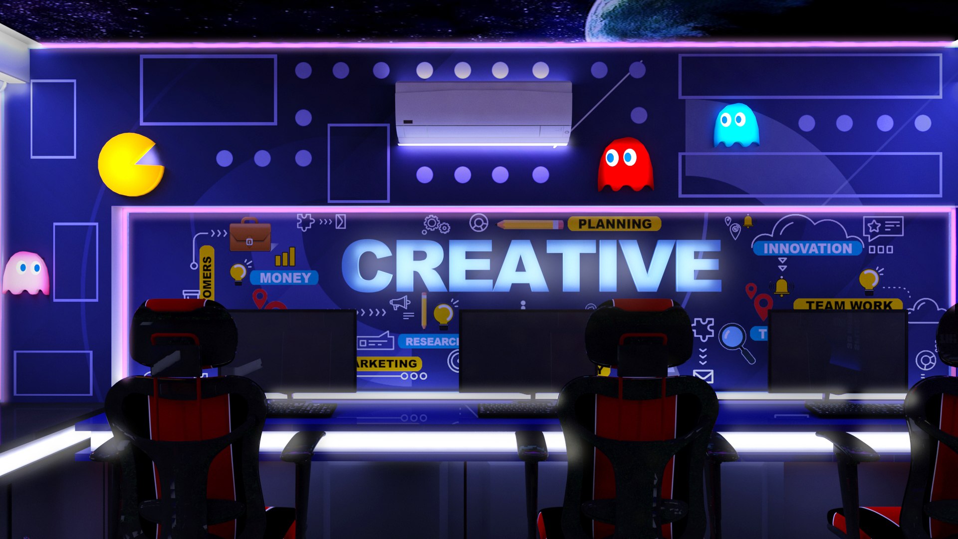 3D Model Gaming Room - TurboSquid 2148405