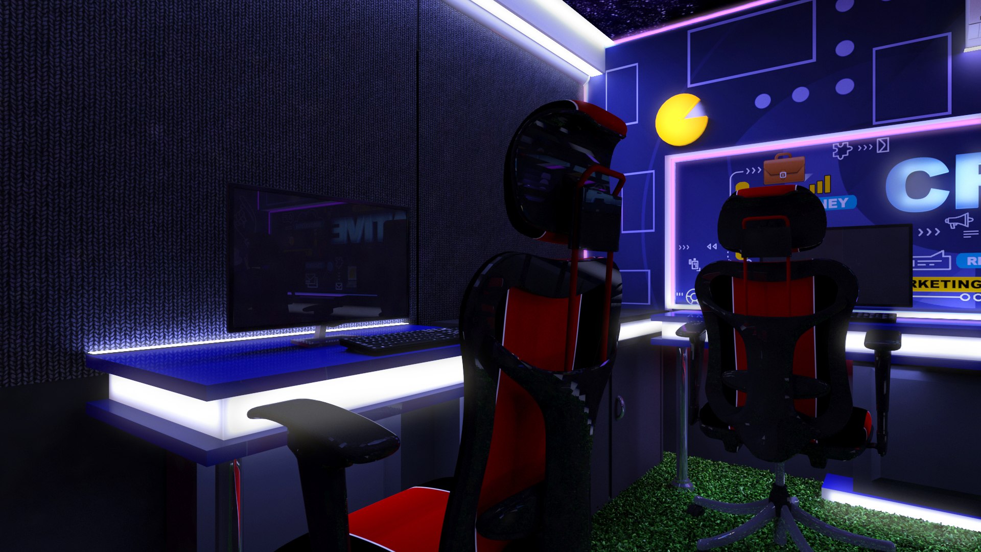 3D Model Gaming Room - TurboSquid 2148405