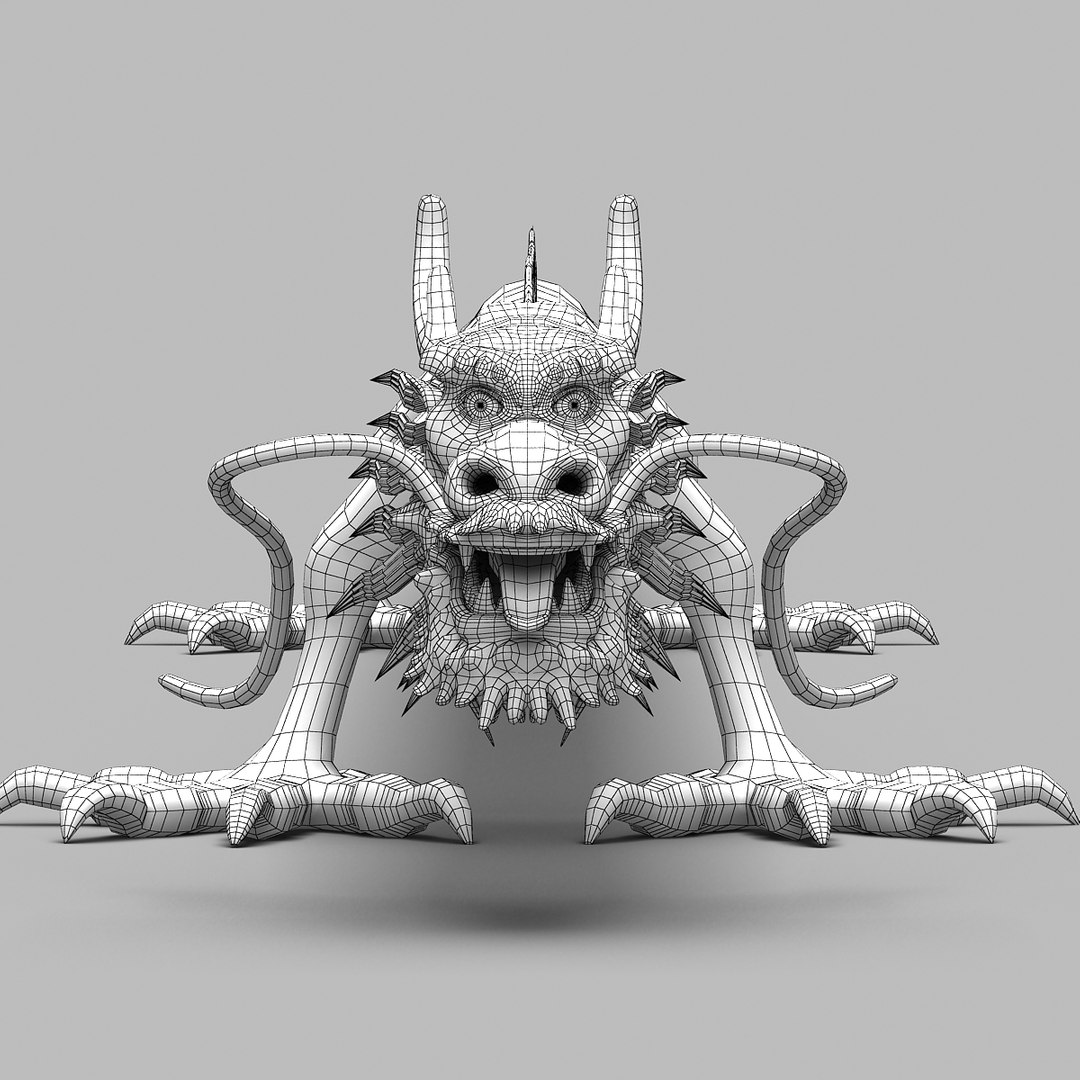 3d Ancient Straight Dragon