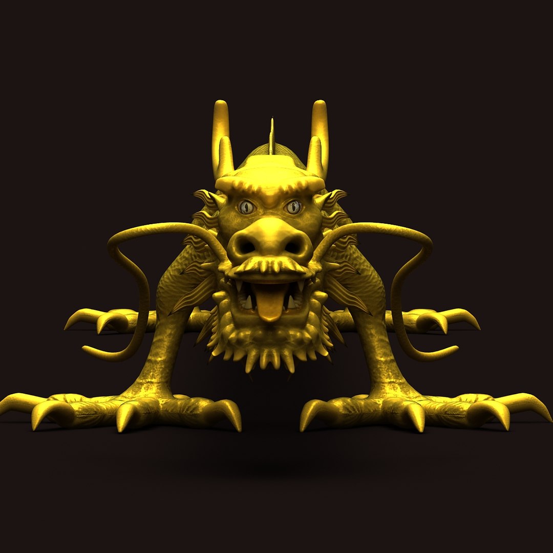 3d Ancient Straight Dragon