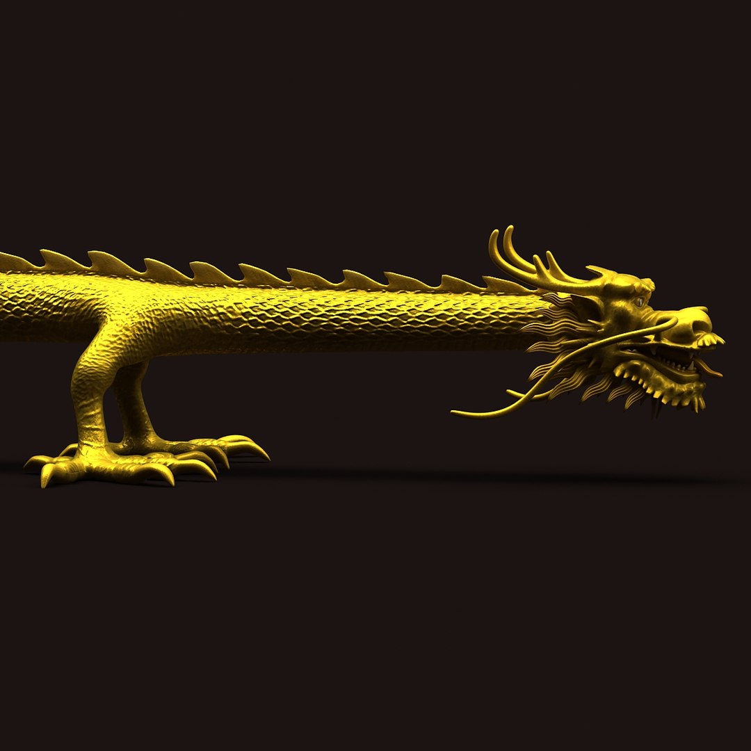 3d Ancient Straight Dragon
