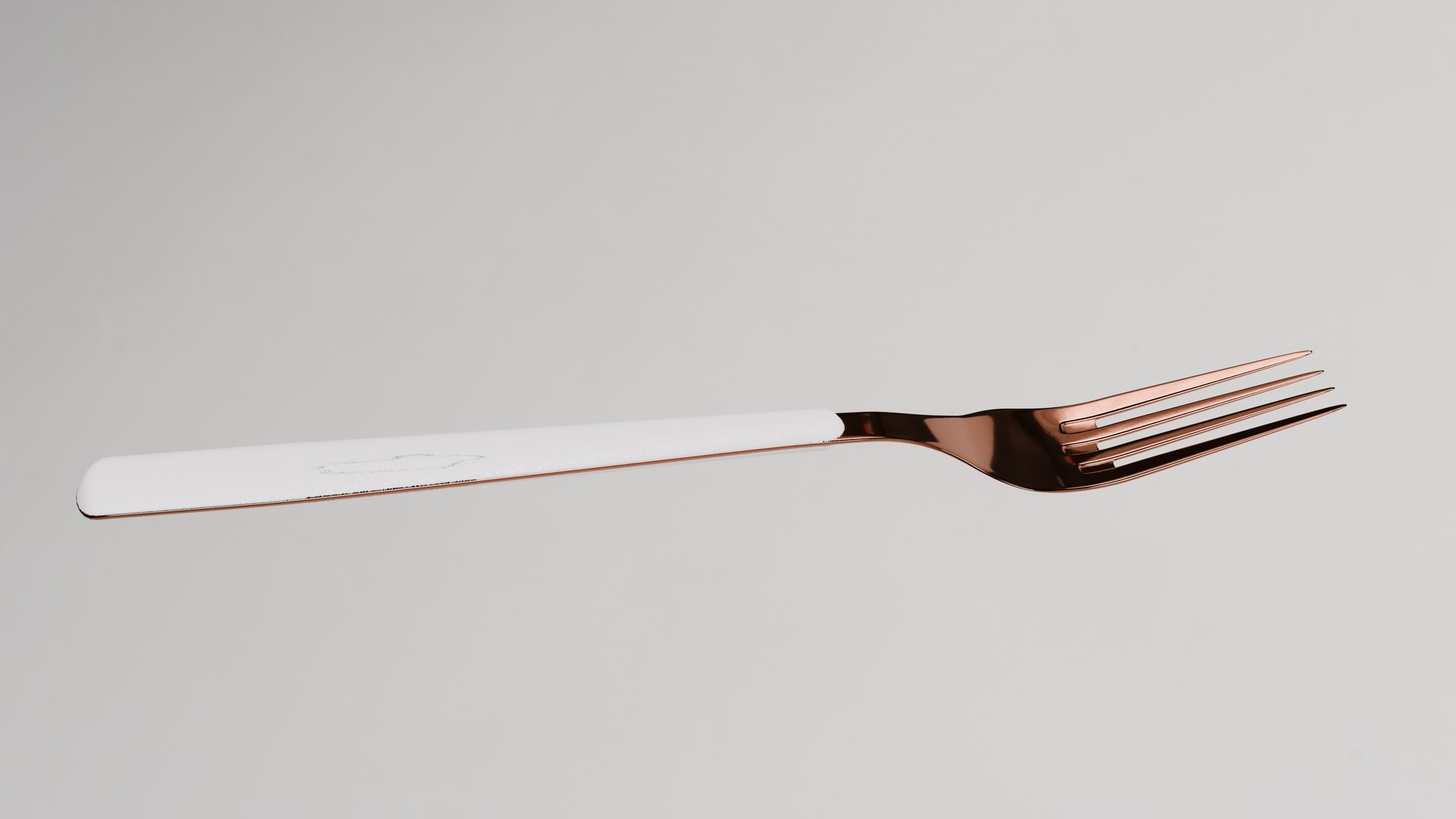 Sleek Copper Fork With Durable White Handle 3D - TurboSquid 2199348