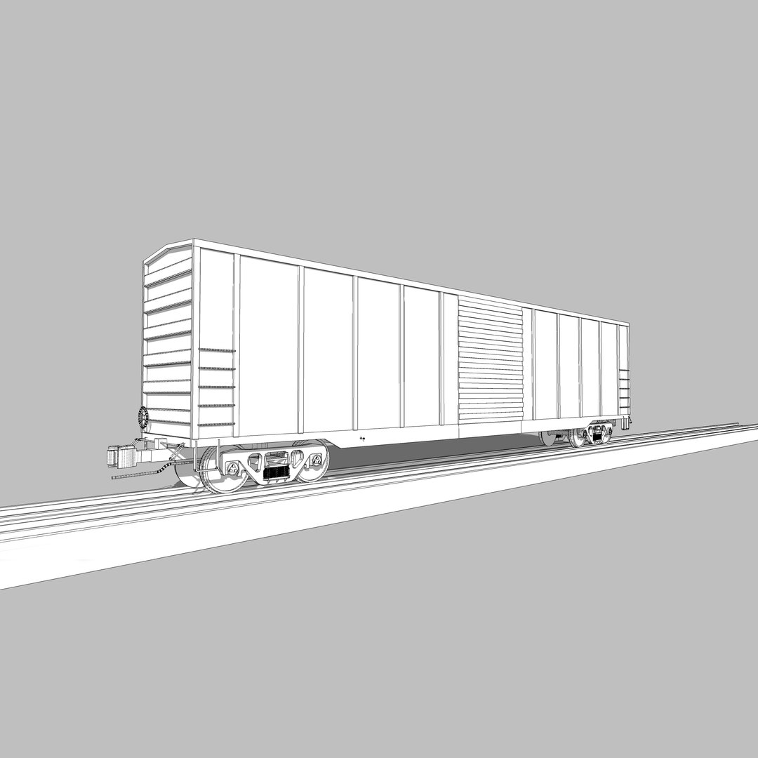 train car box 3d c4d