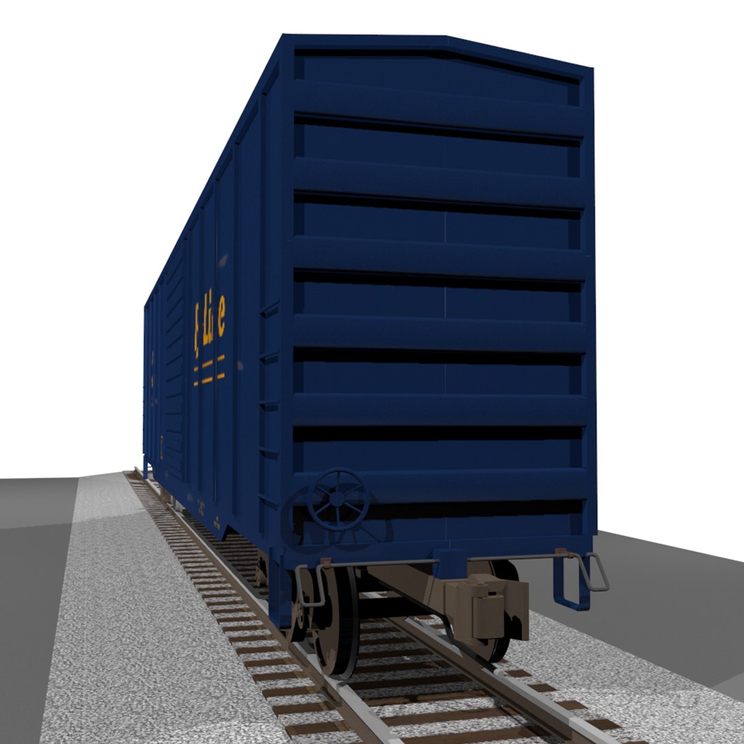 train car box 3d c4d