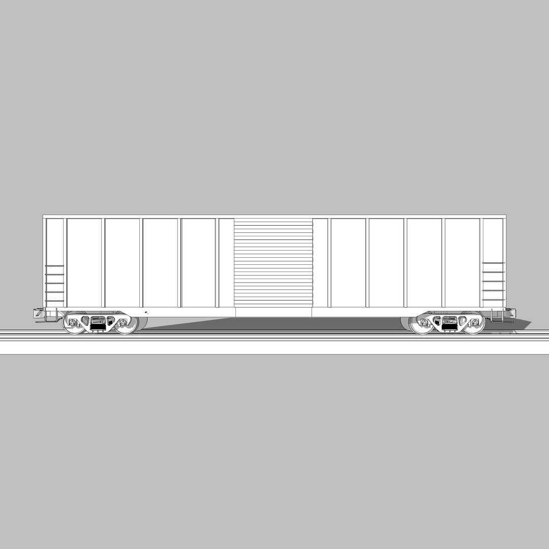 train car box 3d c4d