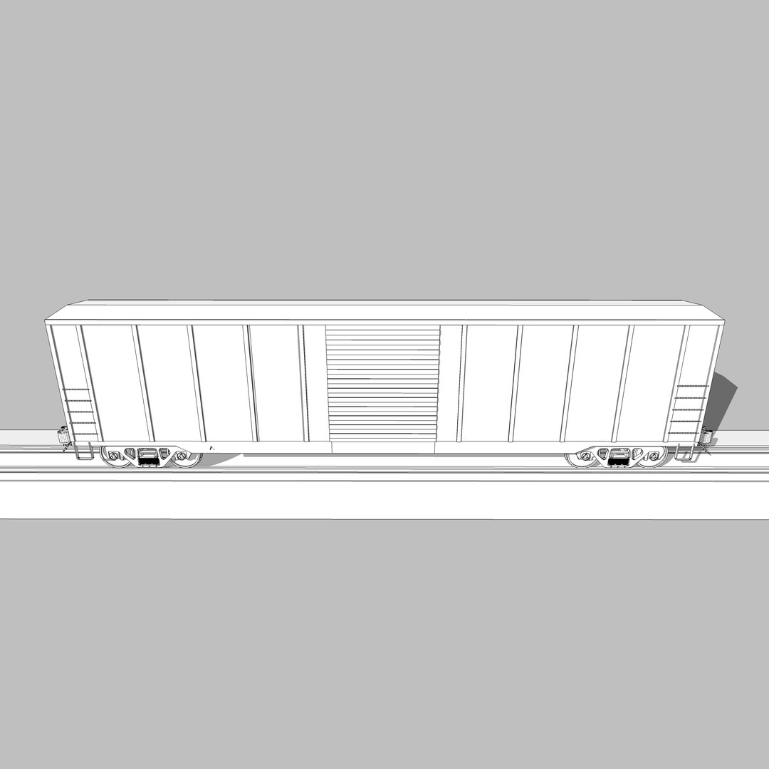 train car box 3d c4d