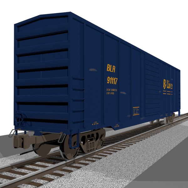 3d train car model