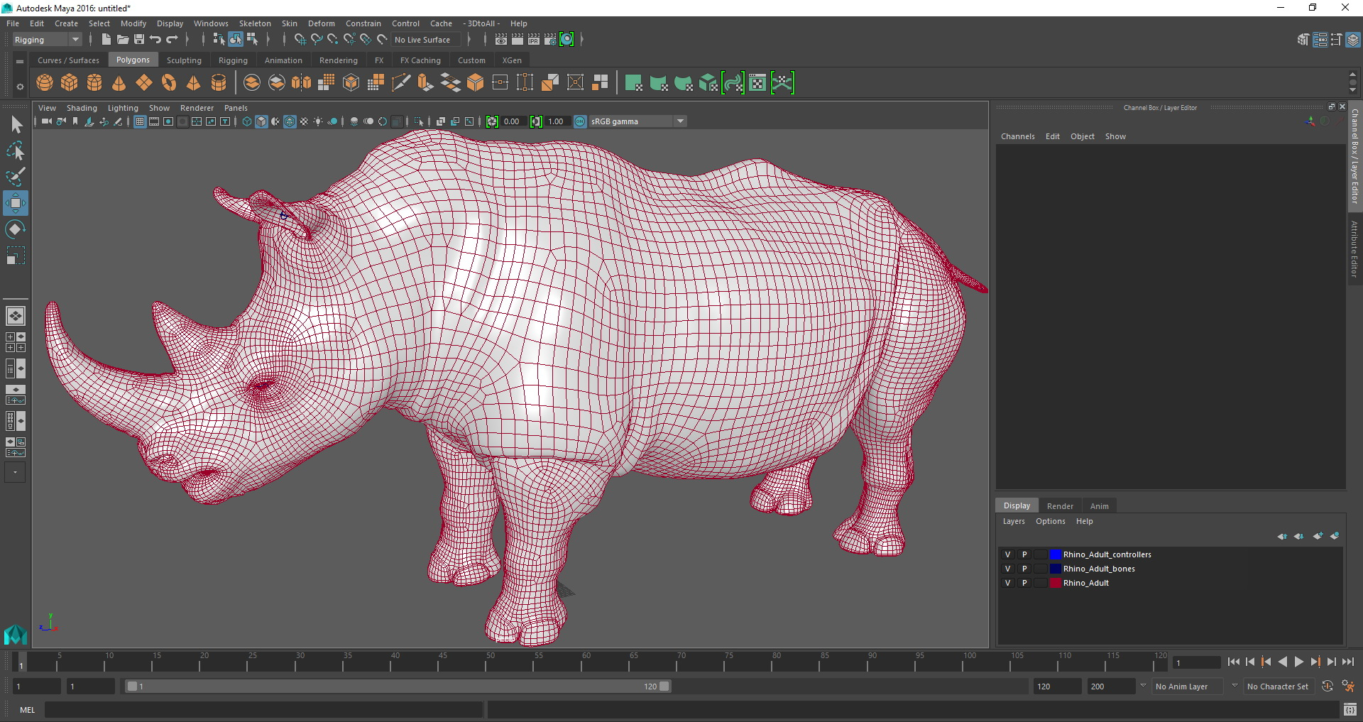 3D rhino rigged model - TurboSquid 1678492