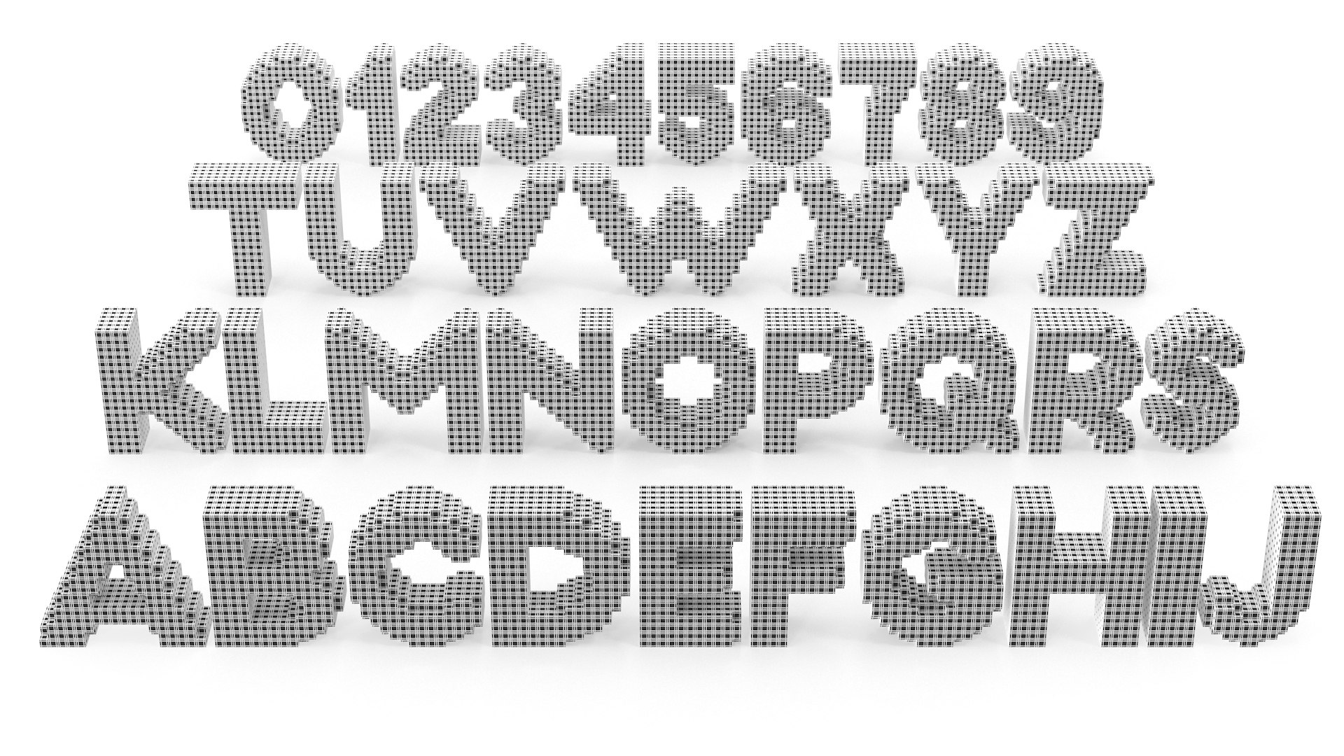 Voxel Alphabet 3D Model - TurboSquid 1829768