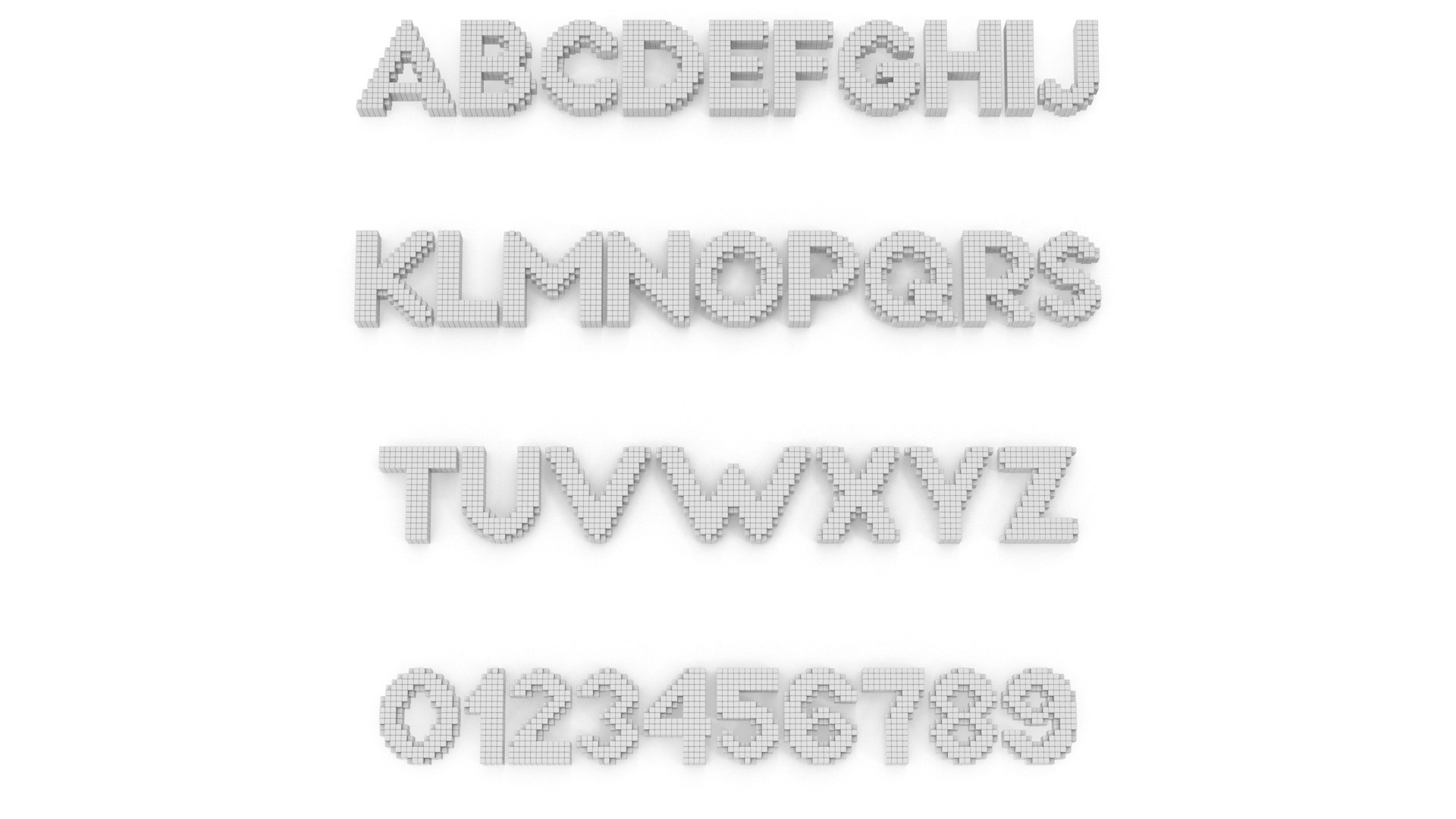 Voxel Alphabet 3D Model - TurboSquid 1829768